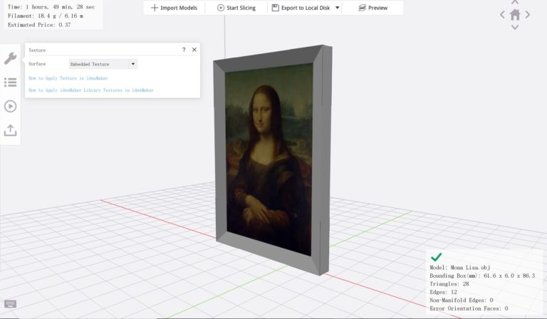 How to Apply Embedded Texture in ideaMaker | ideaMaker profile